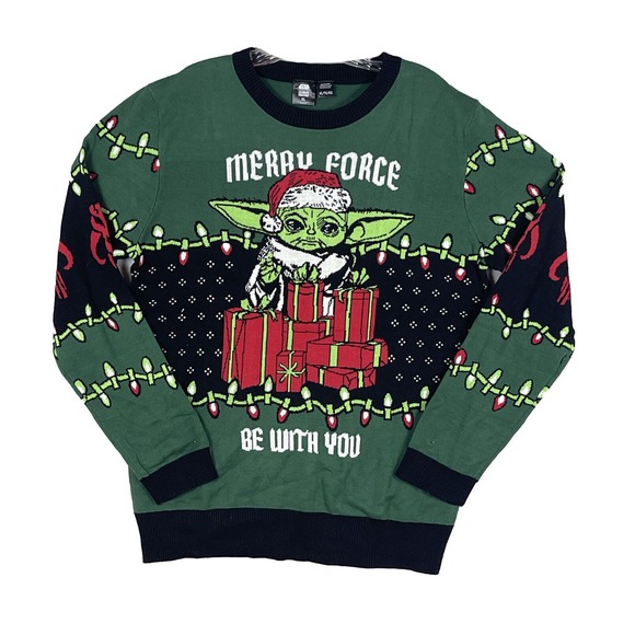 MAD Engine | Sweaters | Star Wars Sweater Mens Xl Merry Force Be With ...